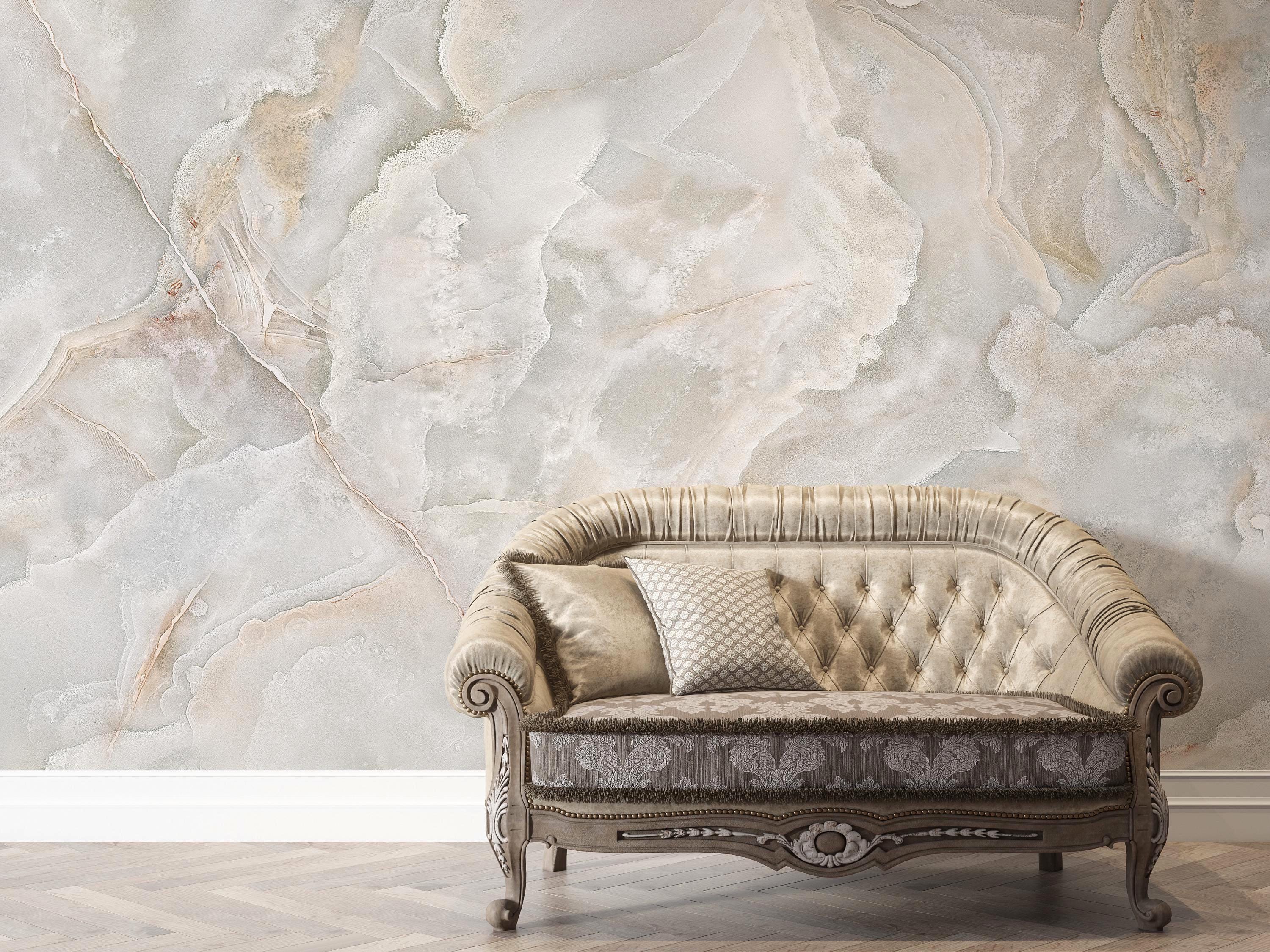 Modern Beige Marble Wallpaper | Aesthetic Neutral Colors Mural | Liquid ...