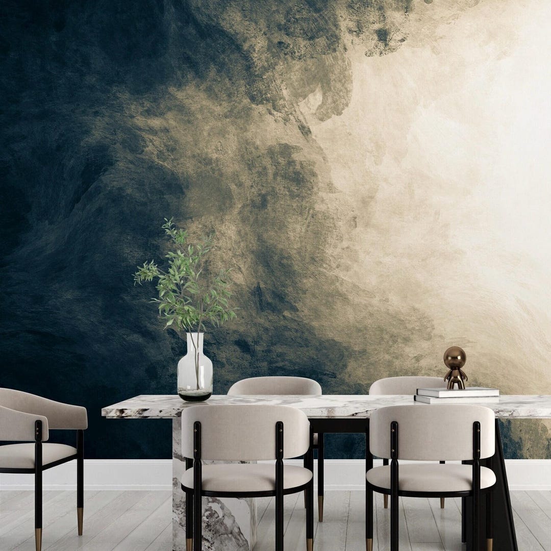 Gradient Stucco Wallpaper | Dark Grunge Peel and Stick | Boho Decal ...