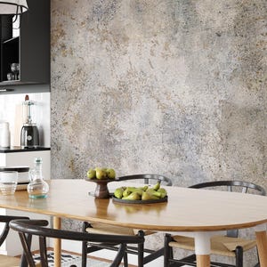 OLD Concrete Wallpaper | Cracked Obsolete Stone Mural | Faux Texture ...