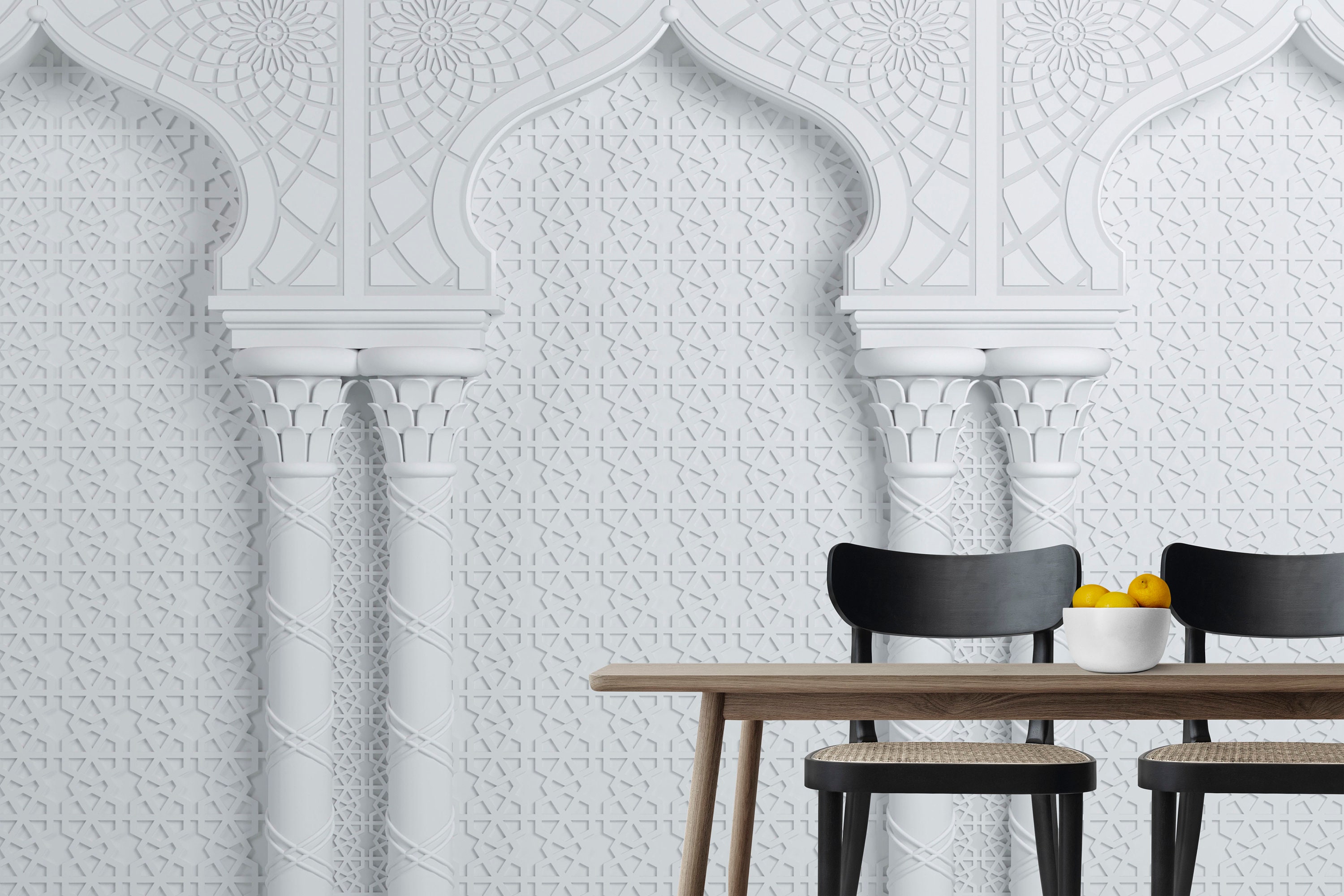 Modern Oriental Wallpaper | Arab Design | Vintage Wall Mural | 3D Brick ...