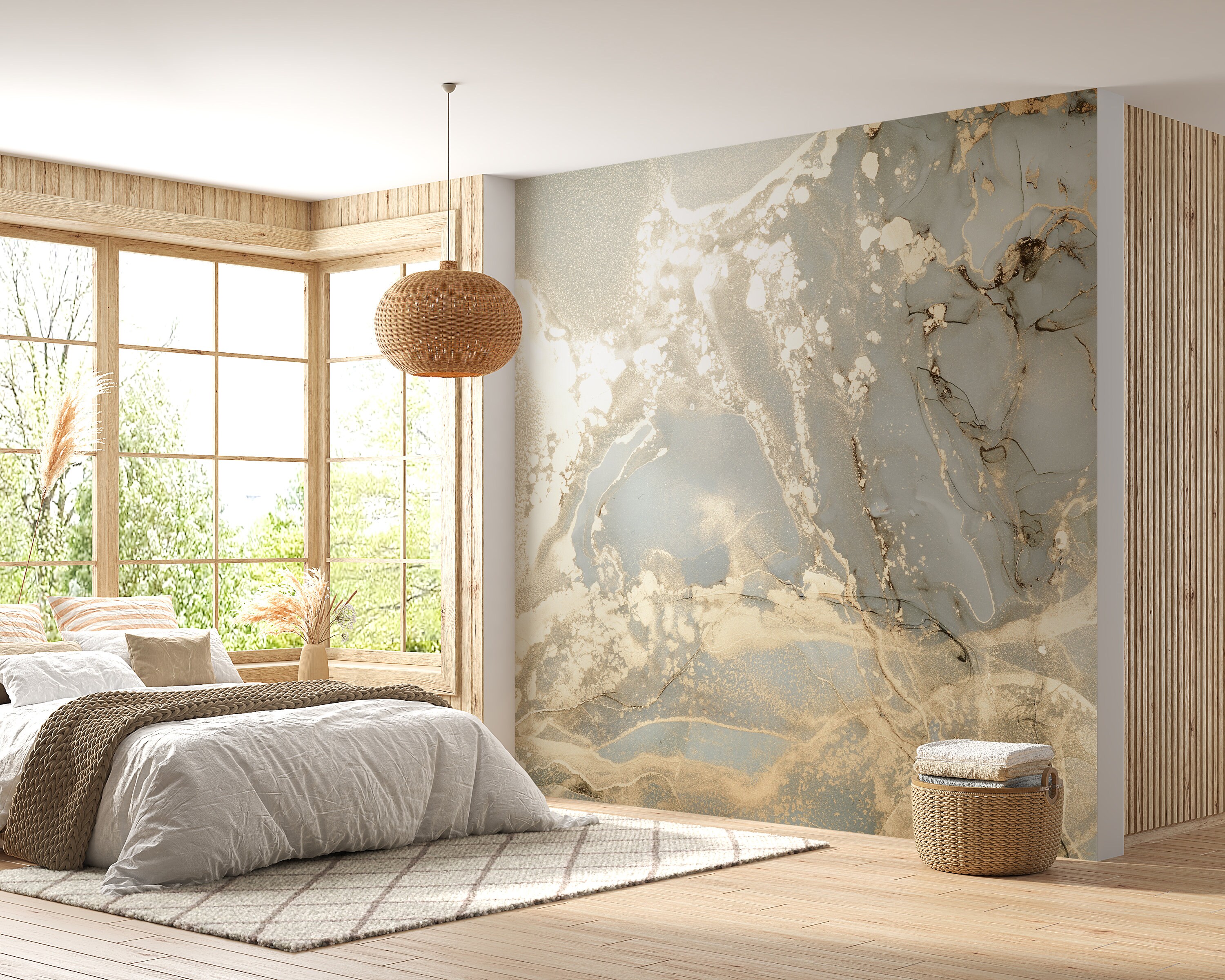 MODERN Gold Marble Wallpaper Soft Abstract Gold Mural Luxury Creative ...