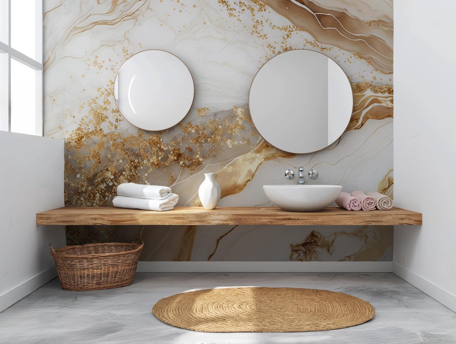 Natural Gold Marble Wallpaper | Modern Abstract Gold Mural | Luxury ...