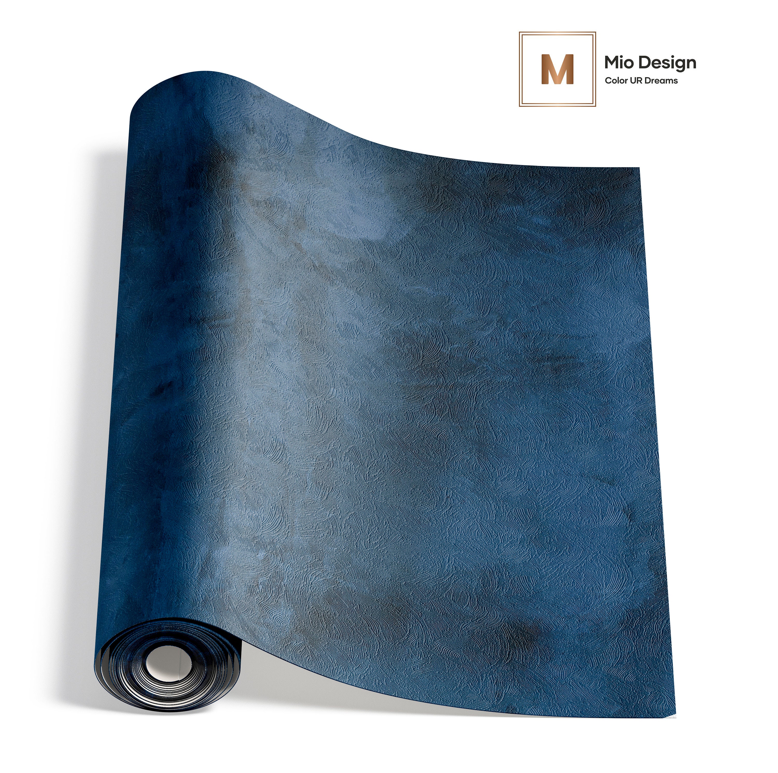 Navy Blue Concrete Texture Wallpaper: Ombre Burgundy Venetian Stucco ...