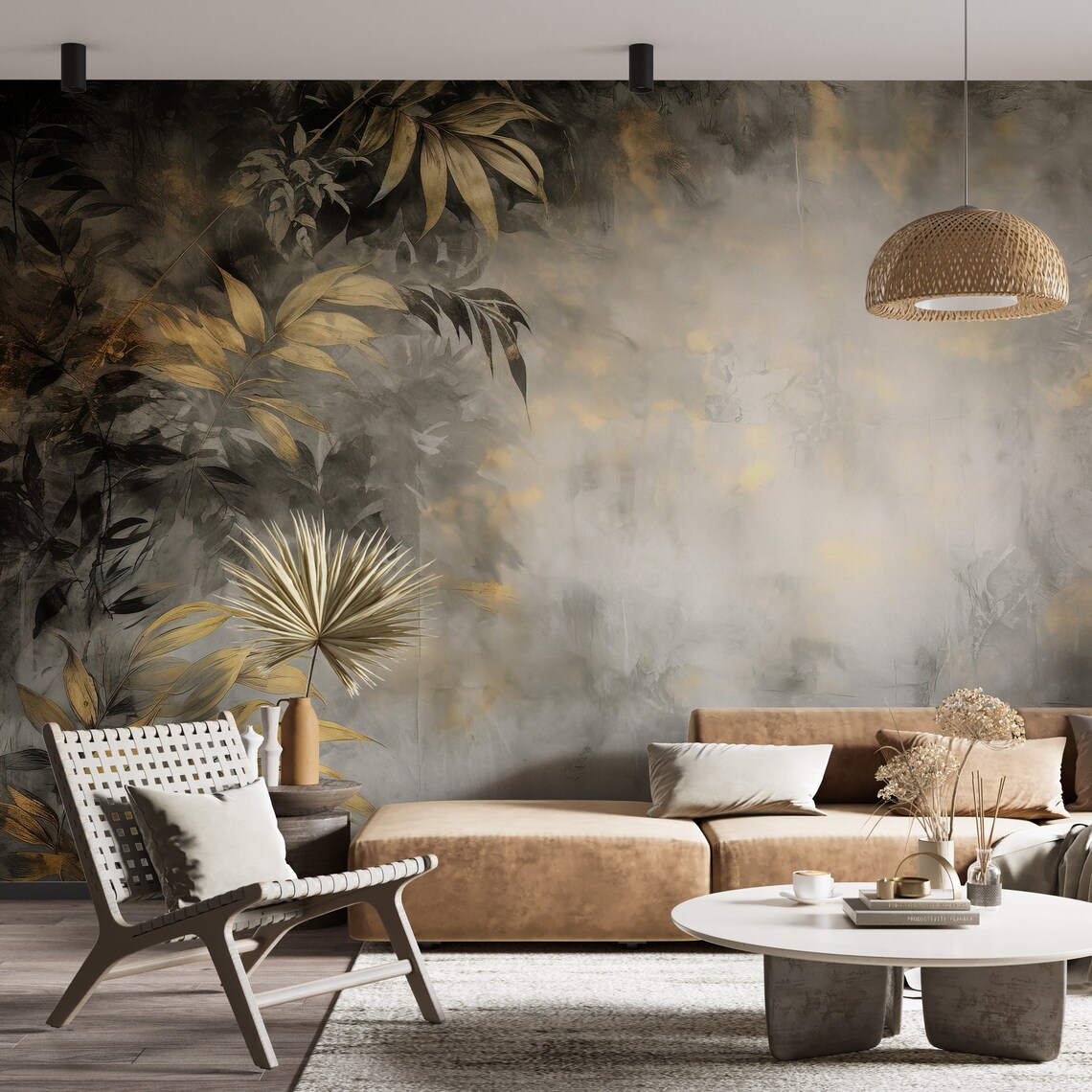 Dark Tropical Wallpaper | Exotic Wall Mural | Floral Wallpaper ...