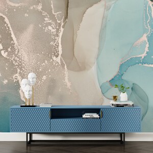 TRANSLUCENT Abstract Marble Wallpaper | Modern Multicolored Marble ...