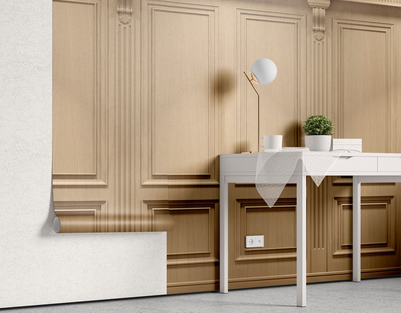 SUPERB Beech Wood Panels Wallpaper Antique Wood Mural Art - Etsy