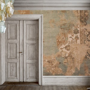 OLD Rusty Wallpaper | Cracked Obsolete Stone Mural | Faux Texture Peel ...