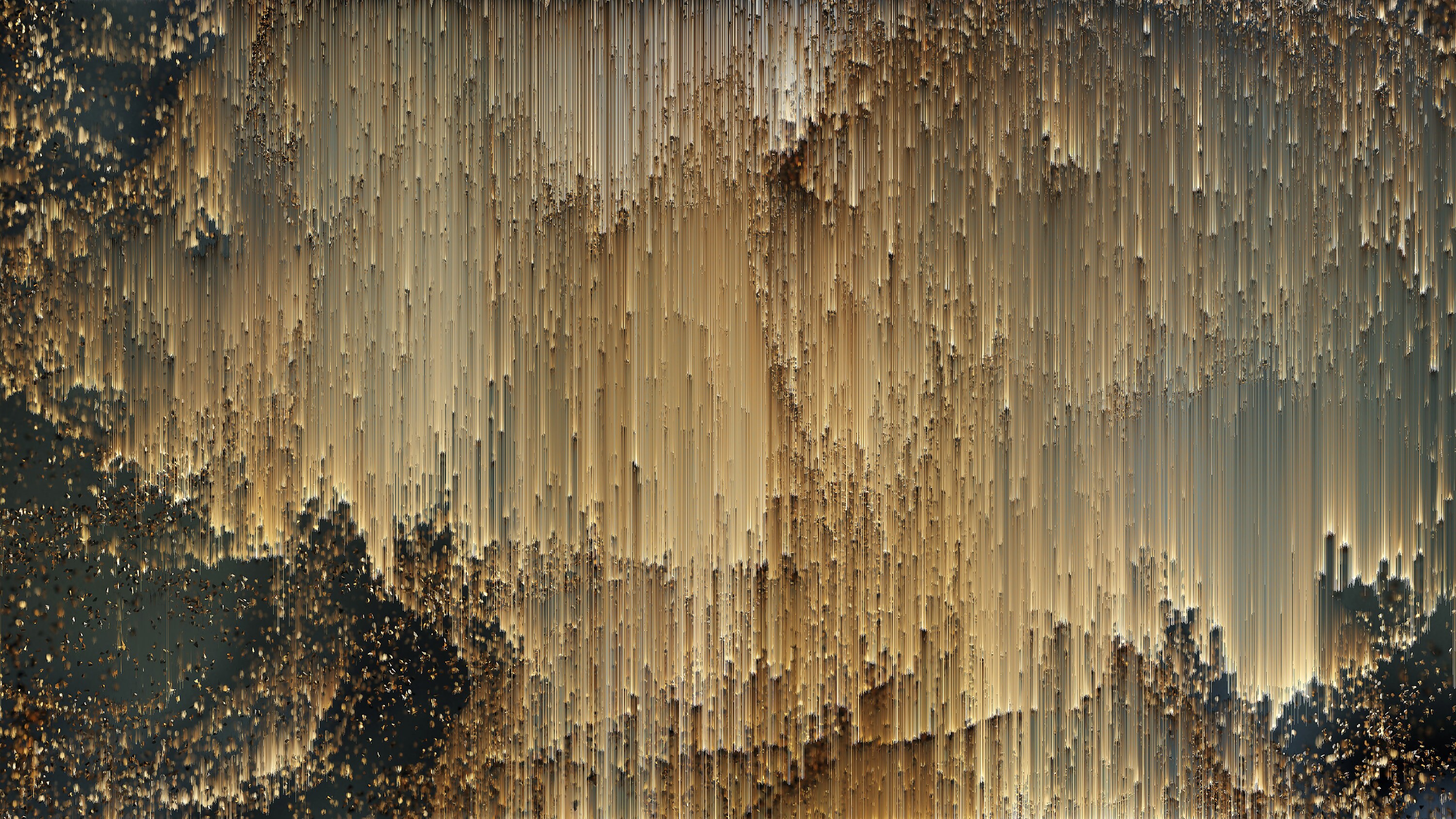 Modern Gold Line Wallpaper | Luxury Gold Mural | Golden Large Peel and ...