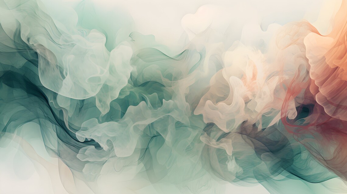 MODERN Pastel Watercolor Wallpaper Abstract Ombre Mural Peel - Etsy