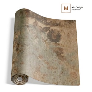 OLD Rusty Wallpaper | Cracked Obsolete Stone Mural | Faux Texture Peel ...