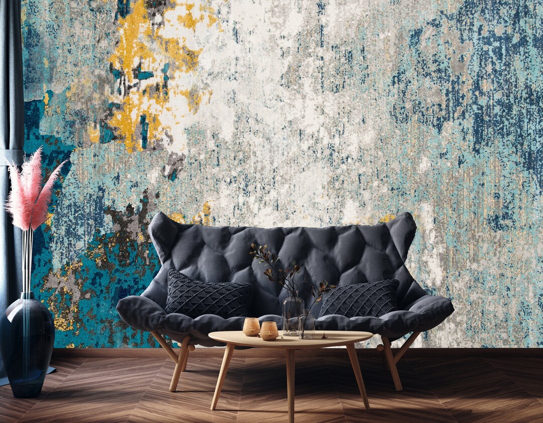 CREATIVE Golden Abstract Wallpaper Faux Texture Decorative - Etsy