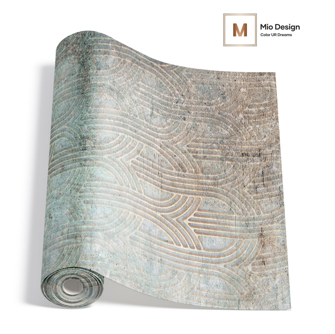 DELICATE Feathers on Marble | Modern Venetian Wallpaper | Faux Texture ...