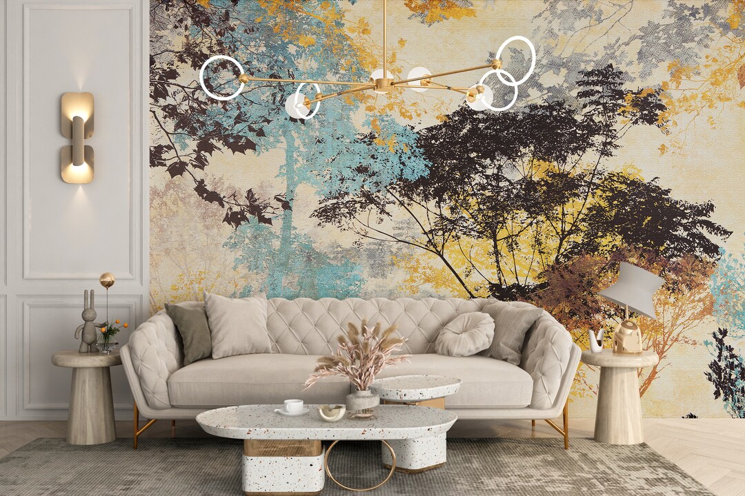 FOREST Vintage Wallpaper 3D Abstract Wallpaper Vintage Design Luxury ...