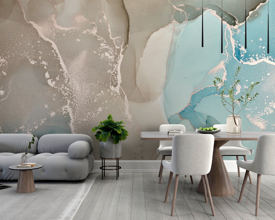TRANSLUCENT Abstract Marble Wallpaper | Modern Multicolored Marble ...