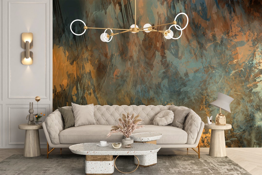 DISTRESSED Abstract Wallpaper Vintage Faux Texture Decorative Paint Old ...