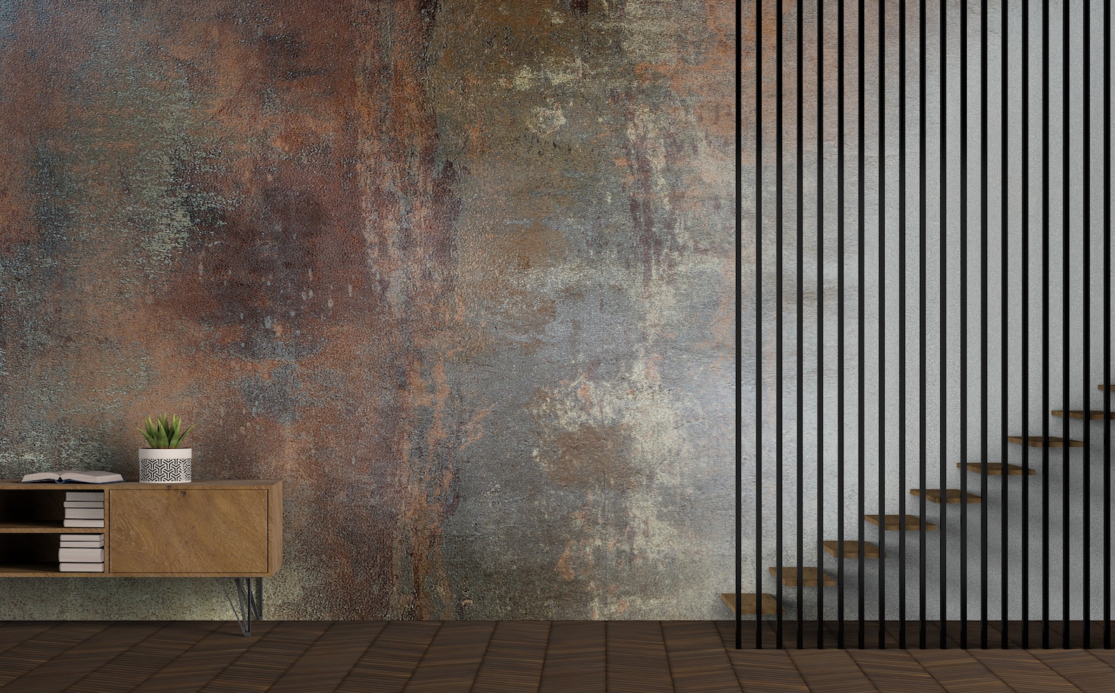 Venetian Bronze Stucco Wallpaper Modern Industrial Peel and Stick Faux ...