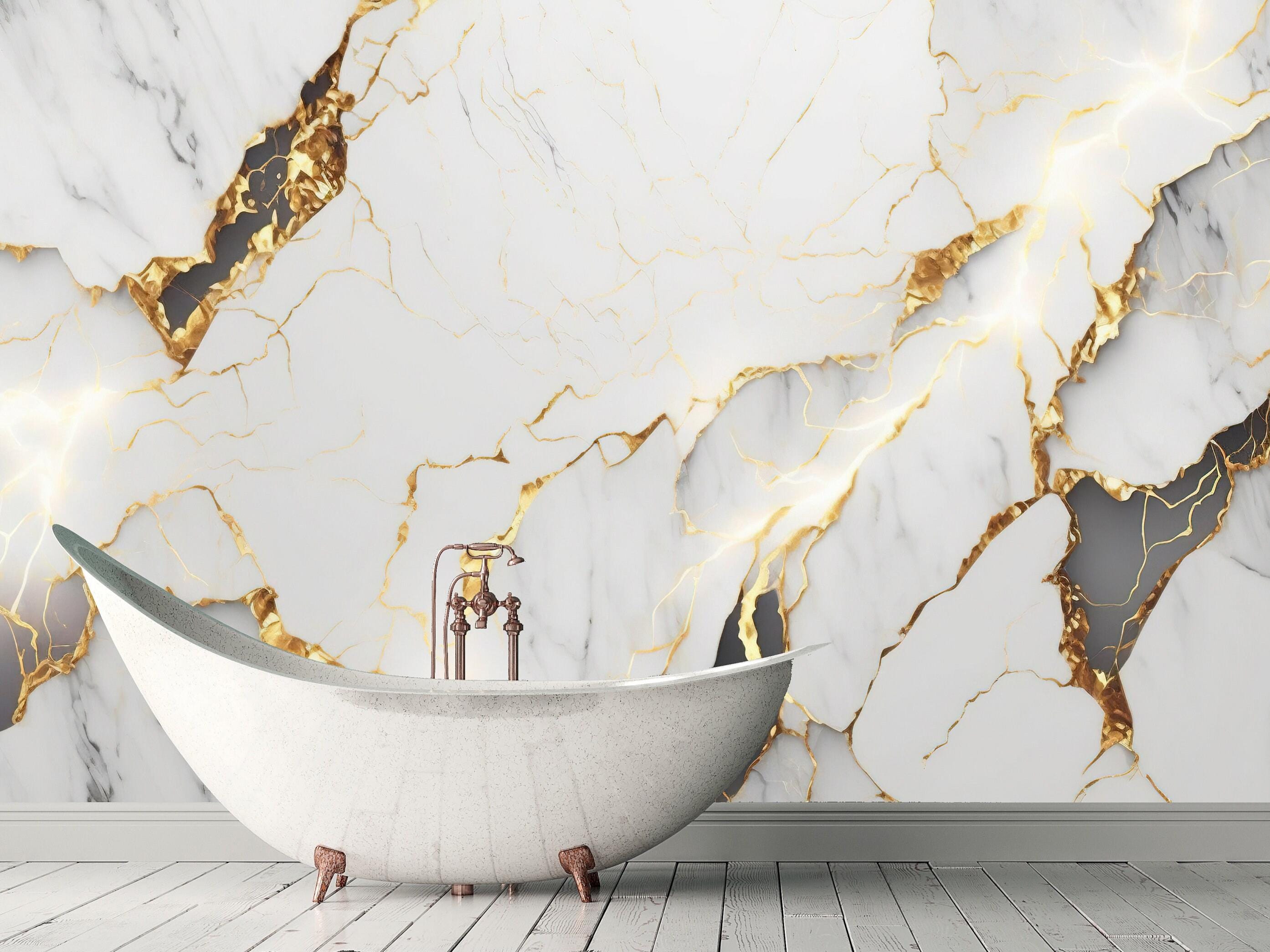 PERFECT Gold Marble Wallpaper | Modern Abstract Gold Mural | Luxury ...