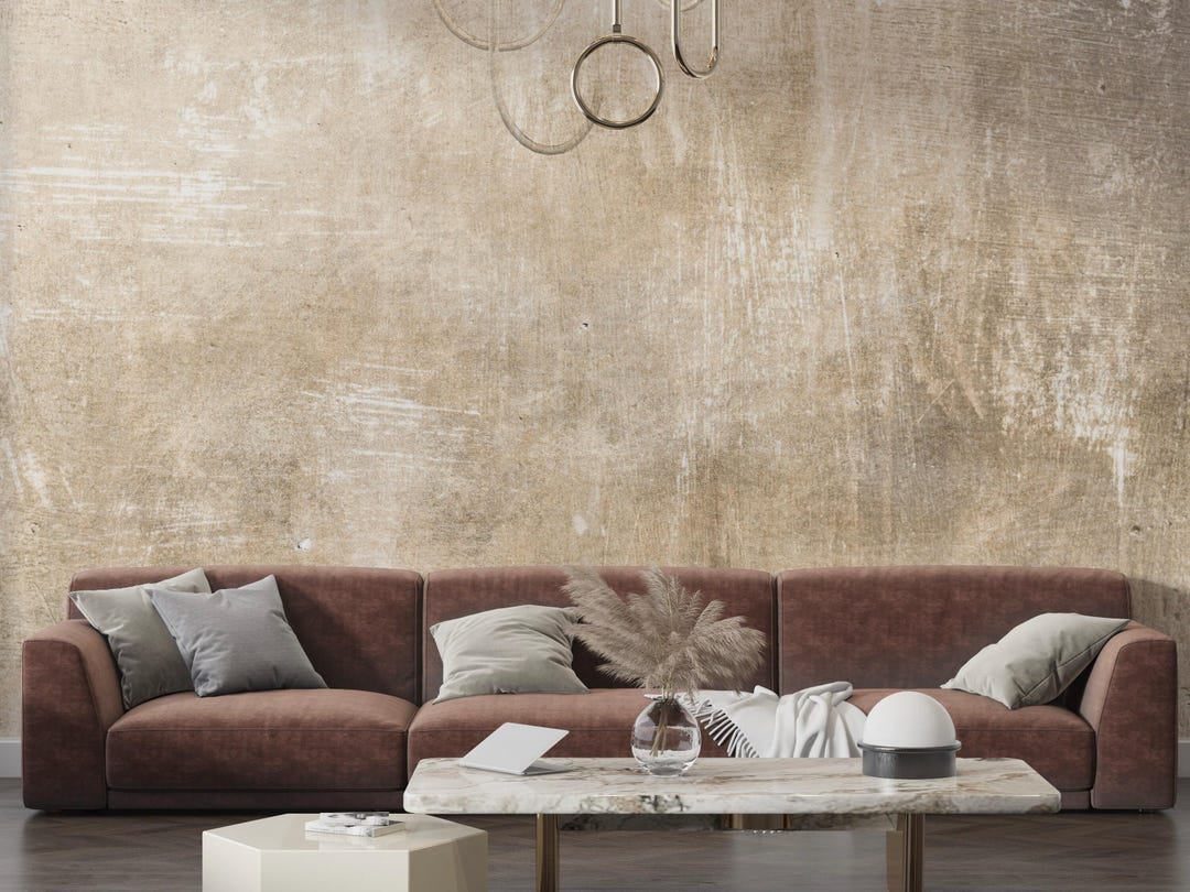 Luxury Beige Metal Wallpaper | Modern Industrial Peel and Stick | Faux ...