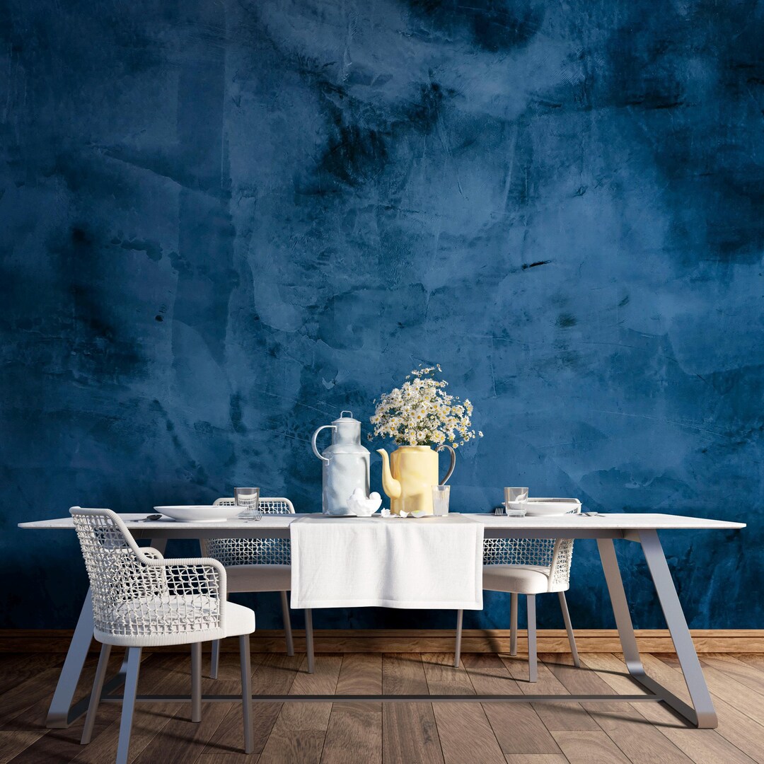 Navy Blue Concrete Texture Wallpaper: Ombre Burgundy Venetian Stucco ...