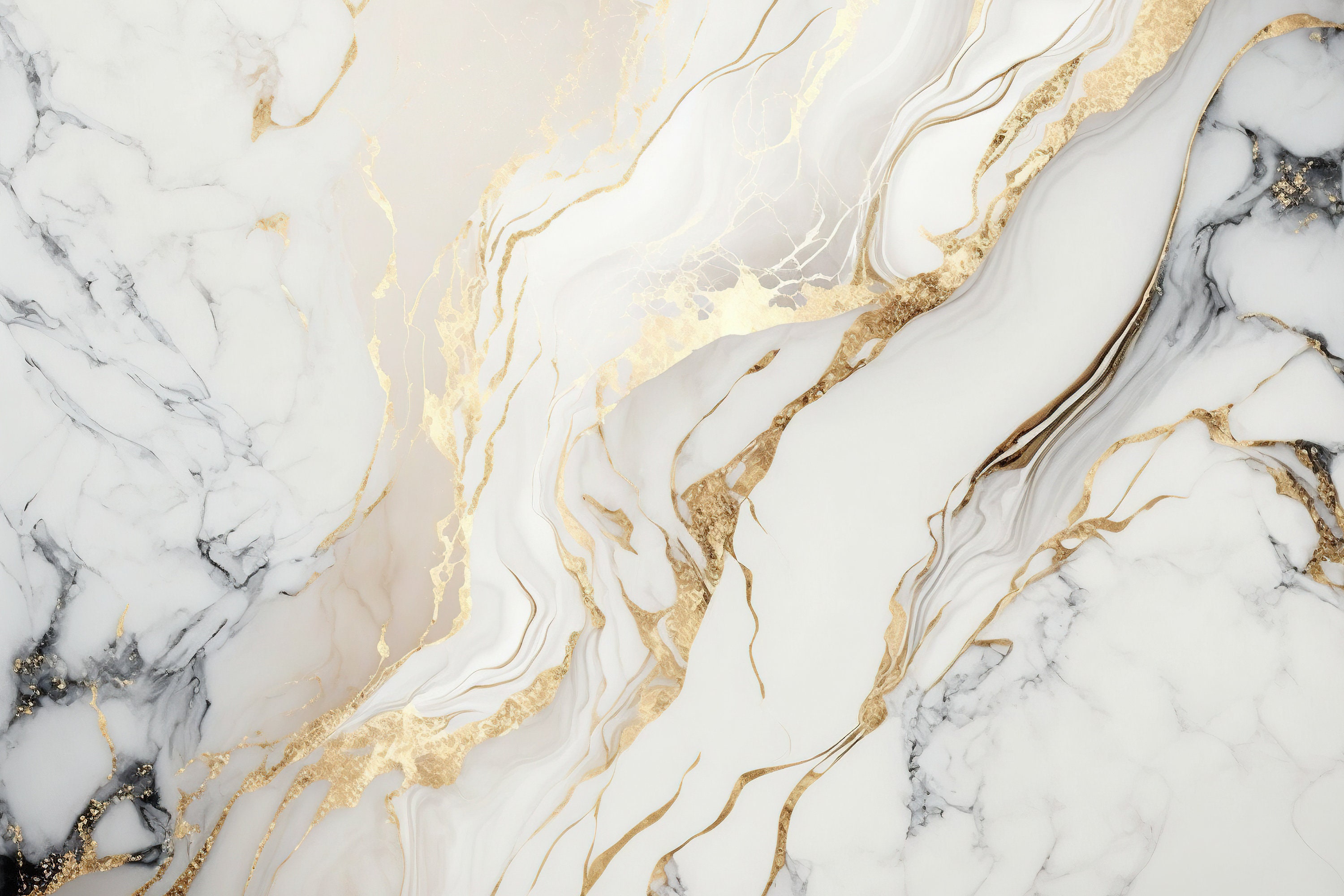 PERFECT Gold Marble Wallpaper Modern Abstract Gold Mural - Etsy