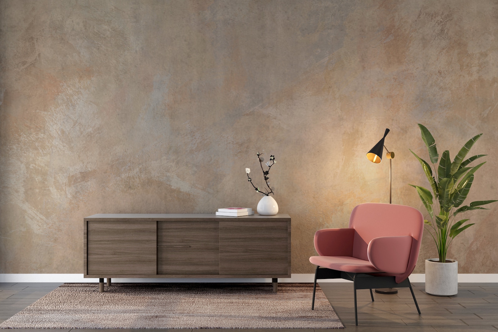 Modern Neutral Venetian Wallpaper Faux Texture Decorative Paint Boho ...