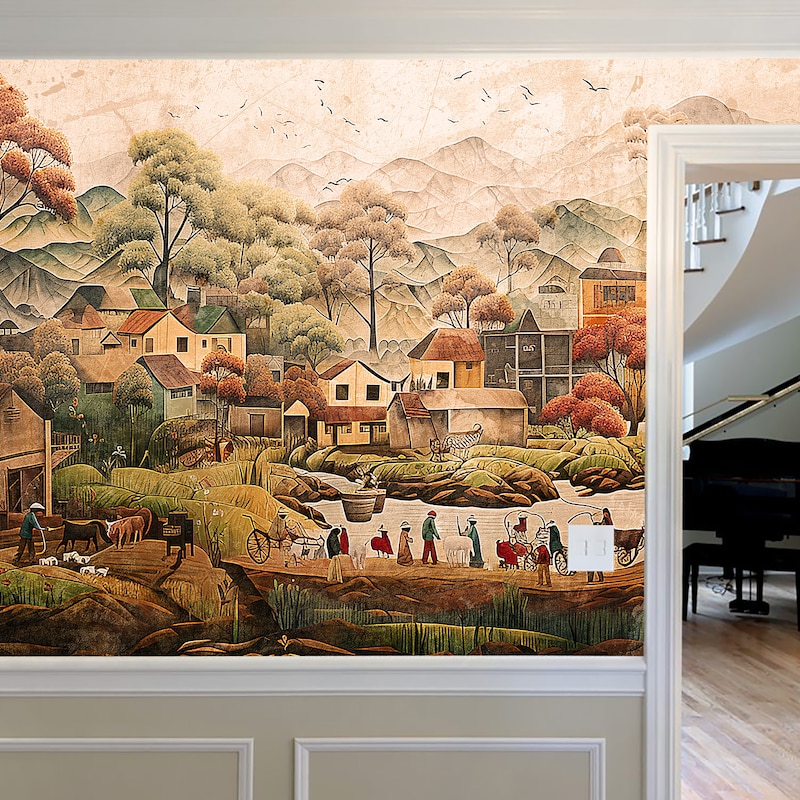 Colonial Wall Mural - Etsy