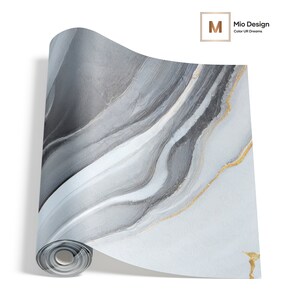 MODERN Gray Marble Wallpaper | Abstract Marble Gray Mural | Modern and ...