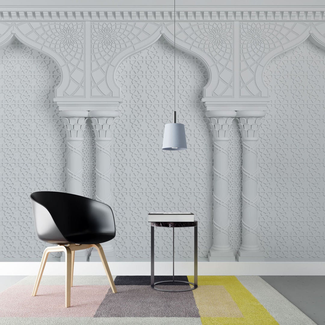 Modern Oriental Wallpaper | Arab Design | Vintage Wall Mural | 3D Brick ...