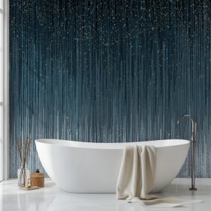 Abstract Dark Wallpaper, Luxury Blue Line Mural, High Resolution ...