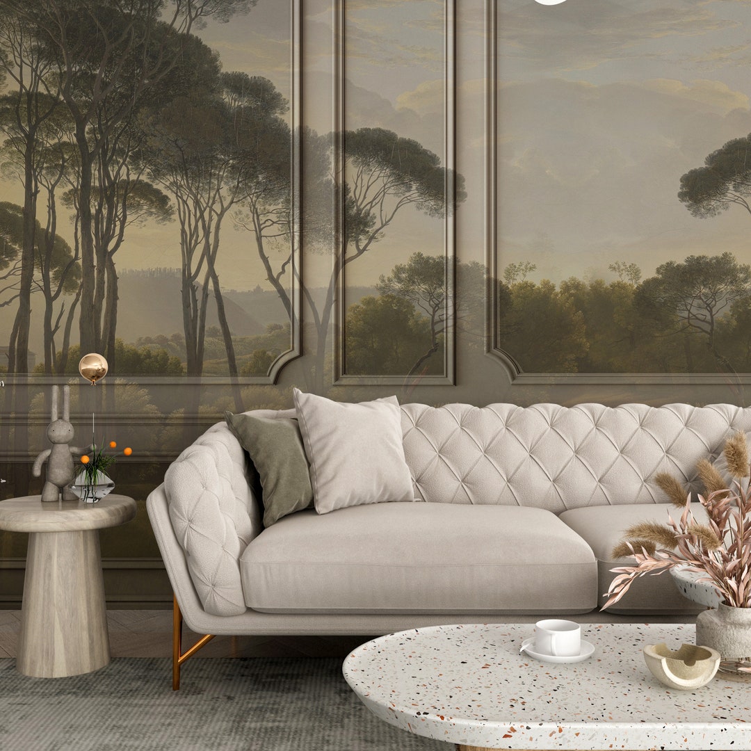 OLD Tropical Wood Panels Wallpaper | Antique Classic Wood Mural ...