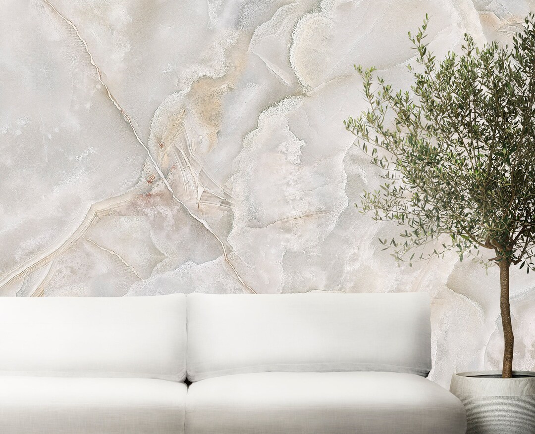 Modern Beige Marble Wallpaper Aesthetic Neutral Colors Mural Liquid ...
