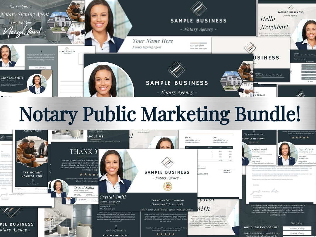 Notary Public Marketing Bundle | Includes Notary Marketing Letters ...
