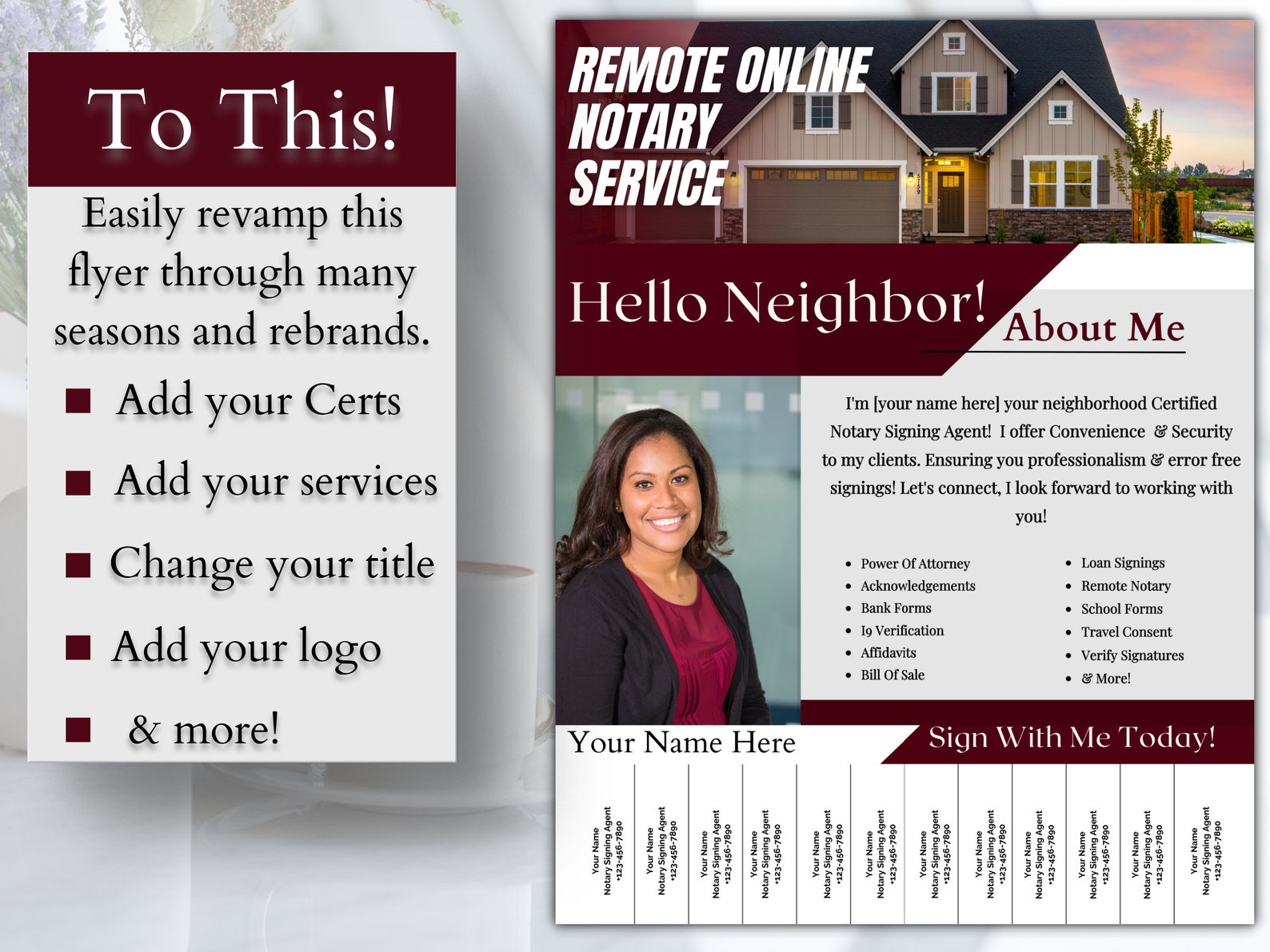 Notary Public Marketing Flyer Template: Mobile Notary Signing Agent ...