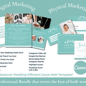 Wedding Officiant Marketing Bundle | Includes Wedding Celebrant Website ...
