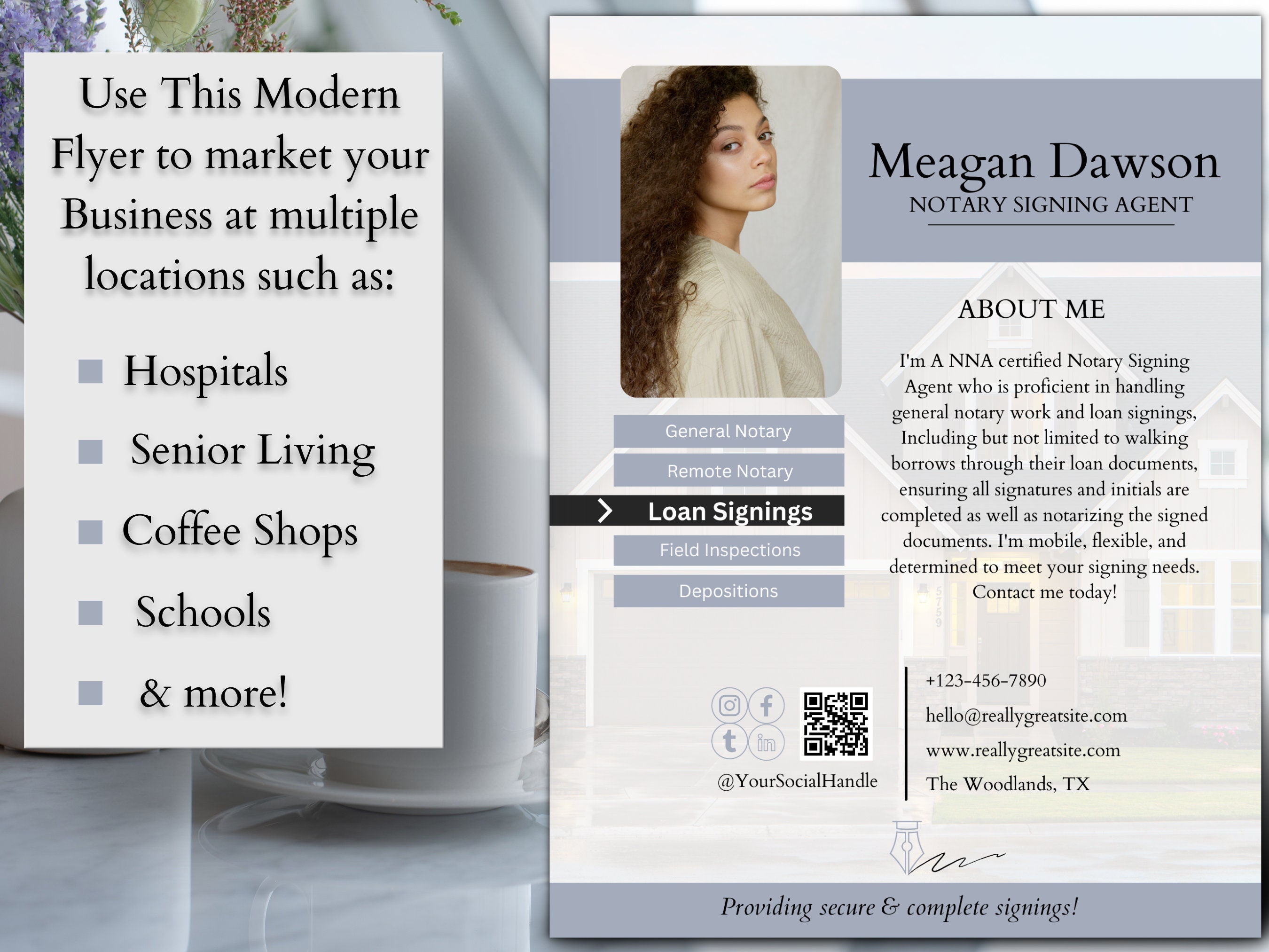Notary Public Marketing Flyer Template: Canva Design (instant Download ...