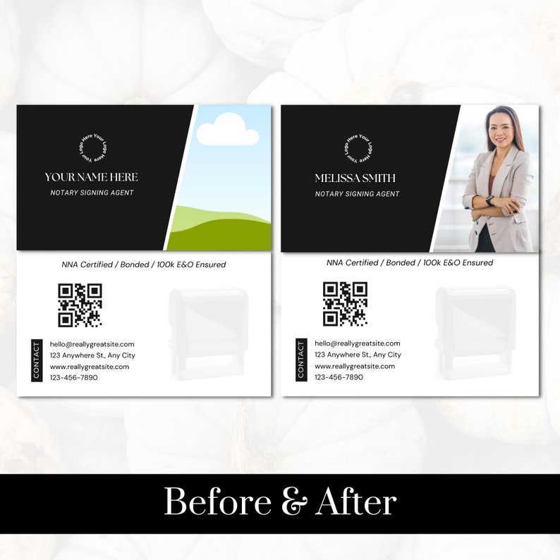 Modern Notary Business Card Template: Printable & Digital (canva) - Etsy