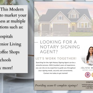 Notary Public Marketing Flyer Template | Notary Signing Agent Marketing ...