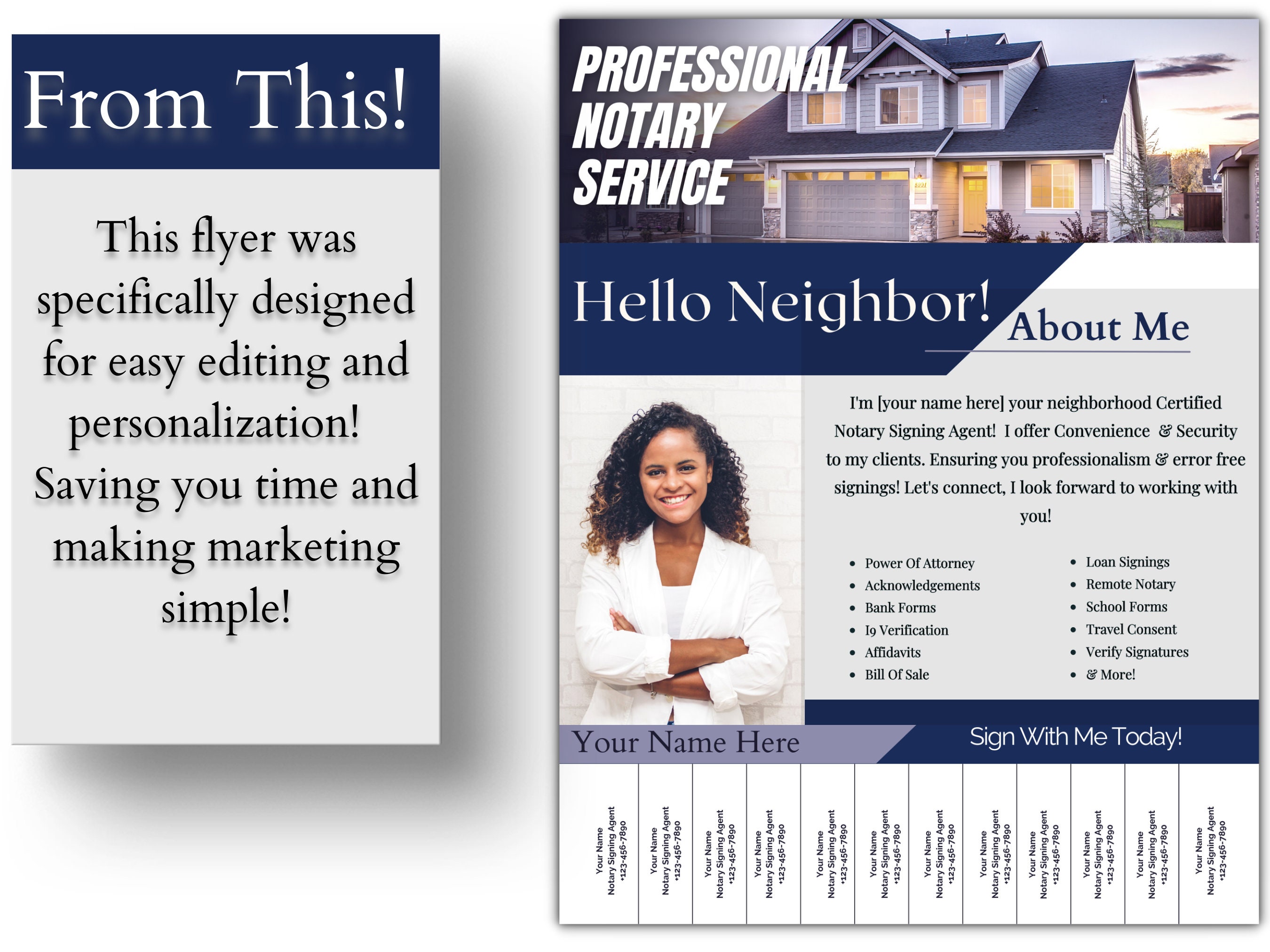 Notary Public Marketing Flyer Template: Mobile Notary Signing Agent ...