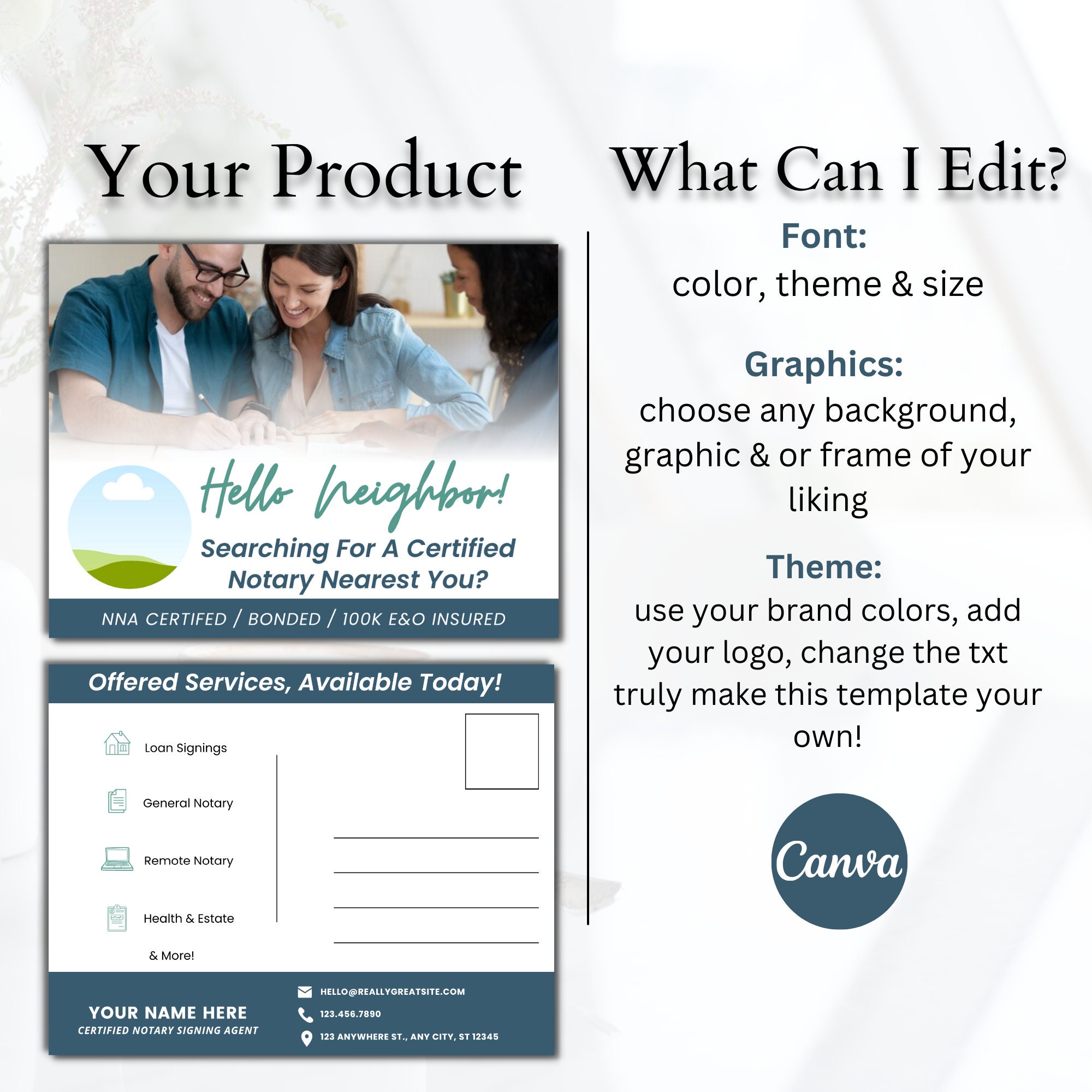 Notary Public Post Card Certified Notary Signing Agent Notary ...