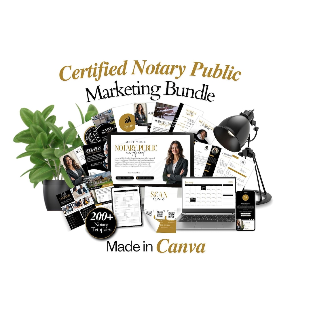 Notary Public Branding Kit | Include Notary Website | Flyers ...