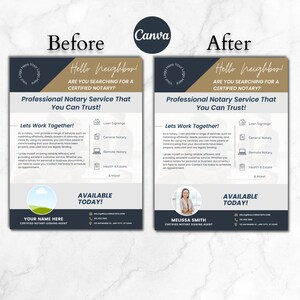 Notary Public Marketing Flyer Template: Mobile Notary Design (instant ...