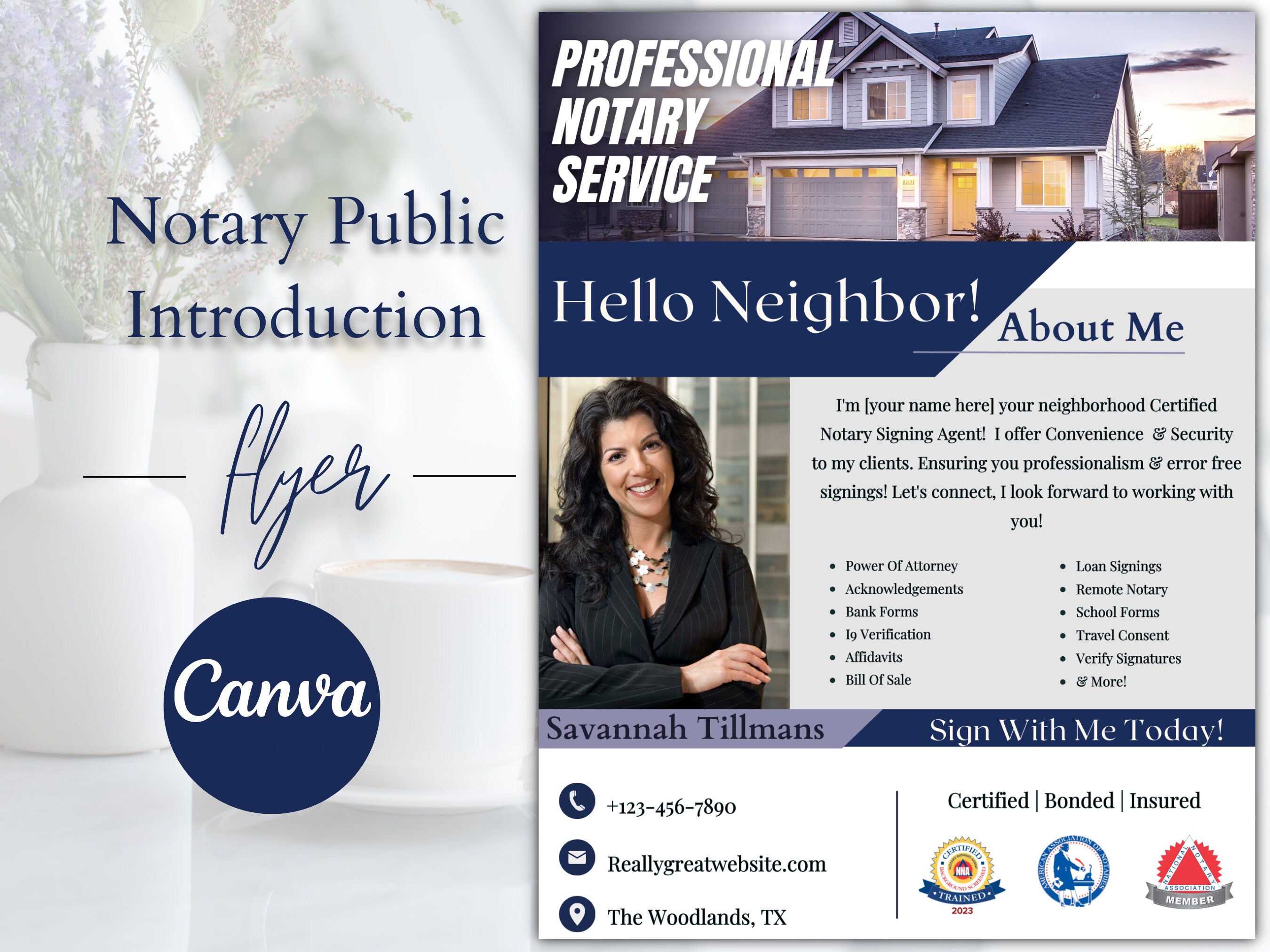 Notary Public Marketing Flyer Template Notary Signing Agent Marketing ...