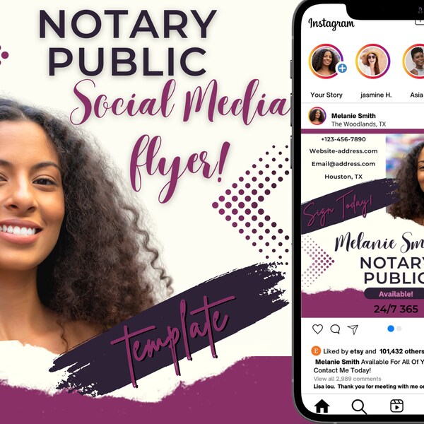 Notary Public Marketing Flyer Template Notary Signing Agent Marketing ...