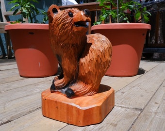 Wood Carved Log Bear Chainsaw Art Large - Etsy