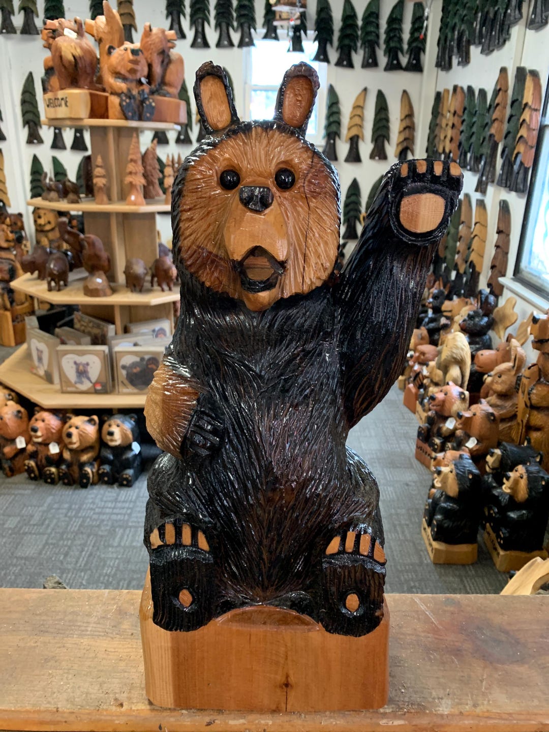 Chainsaw Carved Wooden Bear - Etsy