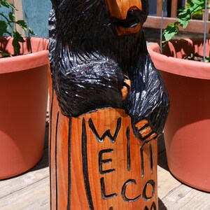 Wood Carved Log Bear Chainsaw Art, Large - Etsy