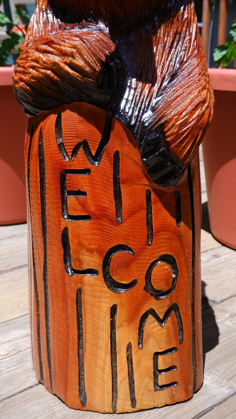 Wood Carved Log Bear Chainsaw Art Large - Etsy