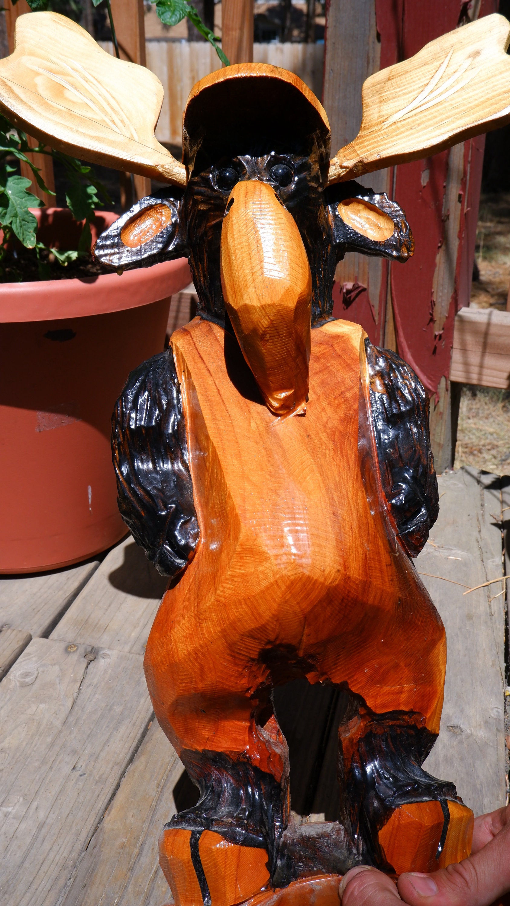 Wood Carved Standing Moose Chainsaw Art - Etsy