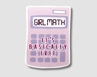 Girl Math Sticker - Etsy