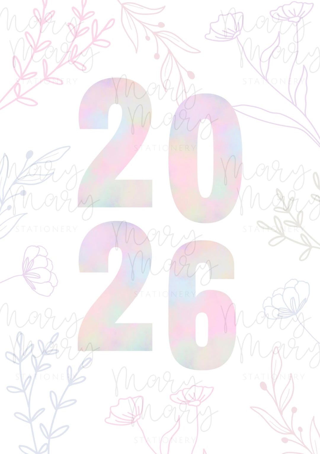 Digital Printable Planner 2026 Pastel Floral Multitracking Undated - Etsy